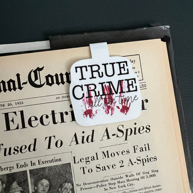 MAGNETIC BOOKMARK | Original Artwork by Brandy Bell - "TRUE CRIME ALL ...